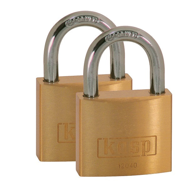 Kasp Brass Padlock 40mm - Twin Keyed Alike Set | My Trade Products